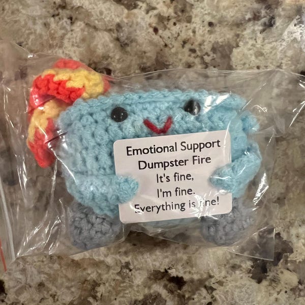Emotional Support Dumpster Fire,crochet Dumpster Fire,thank You for ...