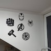 Marvel Avengers Sets of 6 Wood Wall Art , Nursery Wooden Home Decor ...