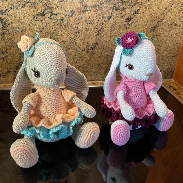 Tallulah the Flower Fairy Bunny Crochet Pattern – Amigurumi Bunny ...