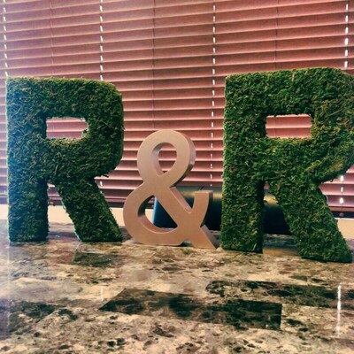 12 Moss Letters, Numbers, Event Decorations, Preserved Moss, Custom ...