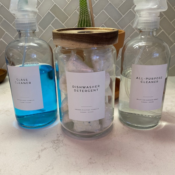 Clean+home Cleaning and Laundry Labels • Water and Oil Resistant ...
