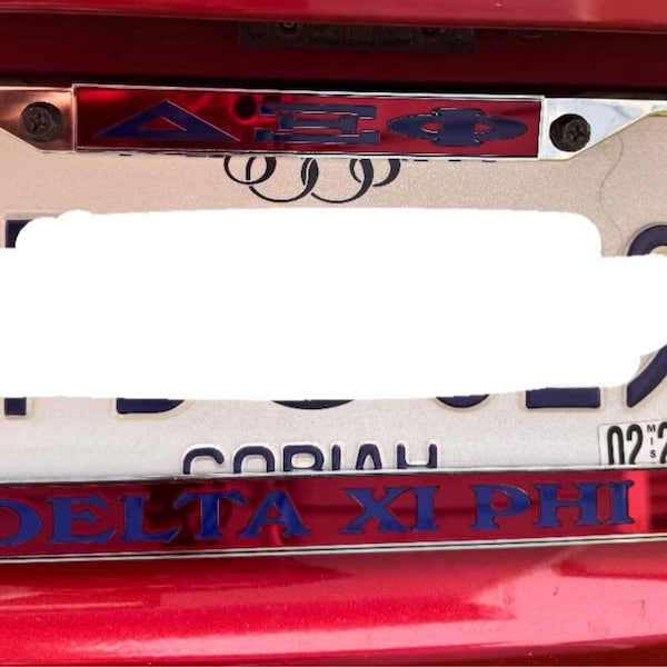 Custom Fraternity and Sorority Greek Acrylic License Plate Frame - Etsy