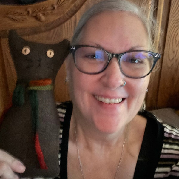 Itty Bitty Chubby Kitty Cat Doll - Yellow and Gray Stripes - Etsy