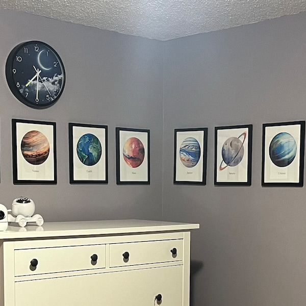 Set of 6 Safari Animals Watercolor PRINTABLE ART Giraffe Print Animal ...