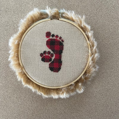 Foot and Paw Print Cross Stitch Pattern - Etsy