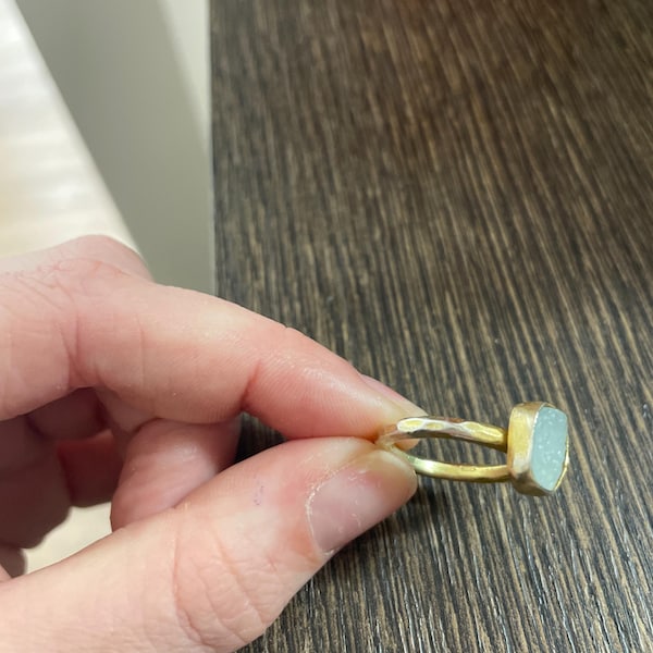 Venetian Glass Intaglio Virgin Mary Silver Ring: Tumble Ring, Vintage ...