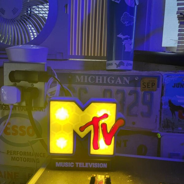 MTV Lighted Sign - Battery or AC Power Option - Etsy