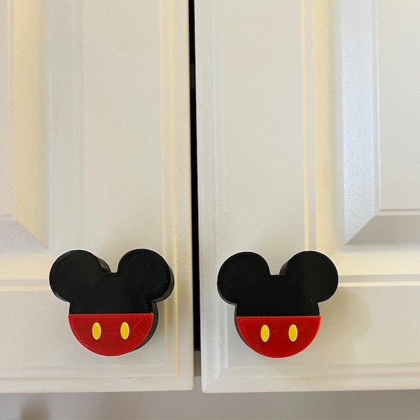 Mickey Mouse and Minnie Mouse Drawer Knobs/handles for Nurseries, Kid's Rooms, Cabinets, and ...