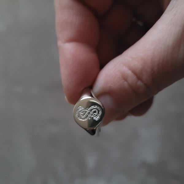 Custom Signet Ring for Men Women,personalized Actual Drawing Logo Name ...