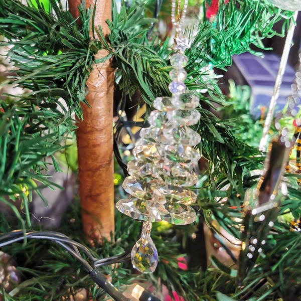 Crystal Christmas Tree Decoration - Etsy