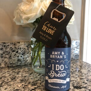 I Do Brew Beer Labels Wedding Beer Favors Custom Beer - Etsy