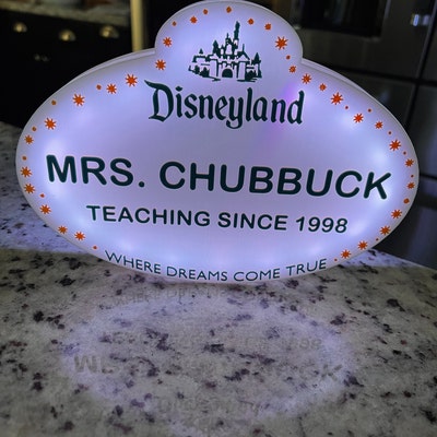Custom Large 3D Printed Disney Cast Member Name Tag Decoration - Etsy