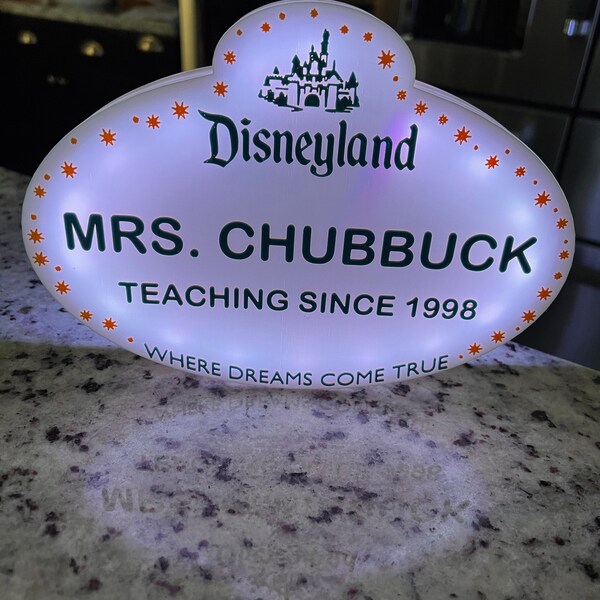 Custom Large 3D Printed Disney Cast Member Name Tag Decoration - Etsy