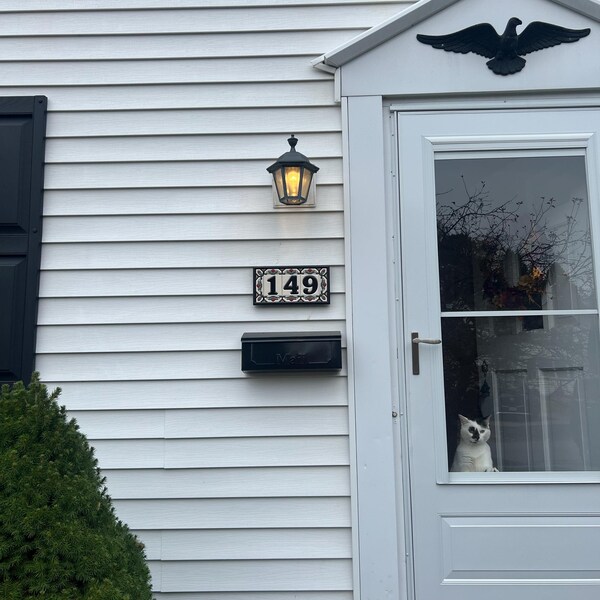 House Numbers Address Tiles Framed Set Custom Address Tiles Sign Hand ...