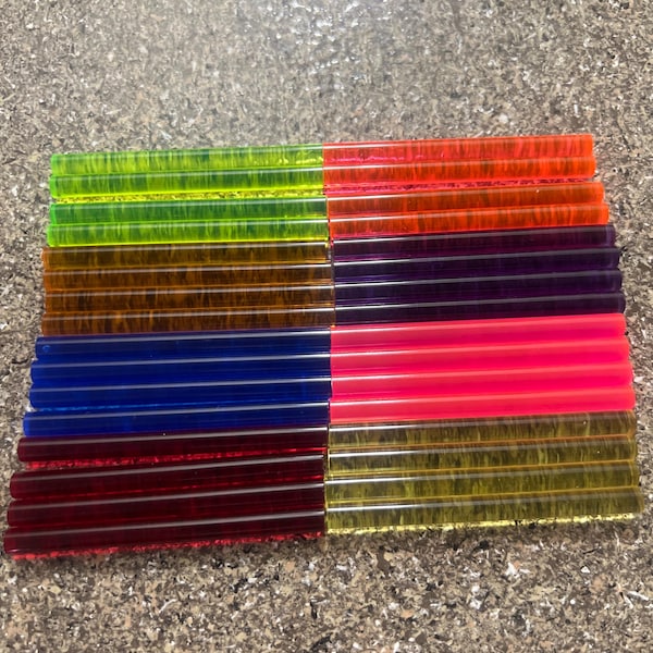5 Lengths 1/2” X 1/2" SQUARE Clear Acrylic Plexiglass Lucite Rods .5 ...