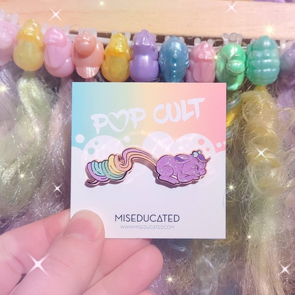 Rainbow Pixietails Glitter Bunny Lavender Pin - Etsy