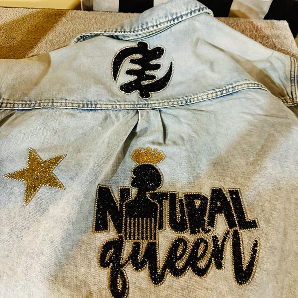 Rhinestone Patch, "natural Queen" Super Bling Patch With Adhesive, Size ...