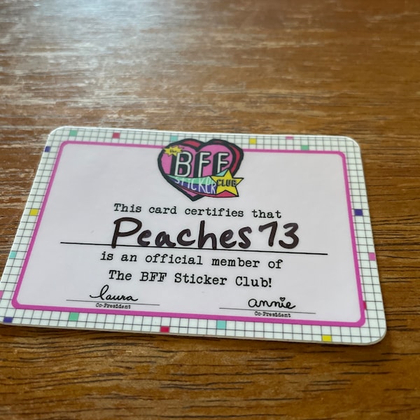 Official Membership Card Sticker- Customizable! | Membership Sticker ...