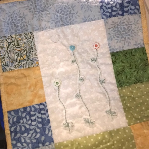 Hand Quilted Chicken Wall Hanging, Primitive Wall Quilt, Rustic ...