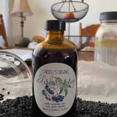 Custom Elderberry Syrup Labels, Printed Elderberry Syrup Stickers ...