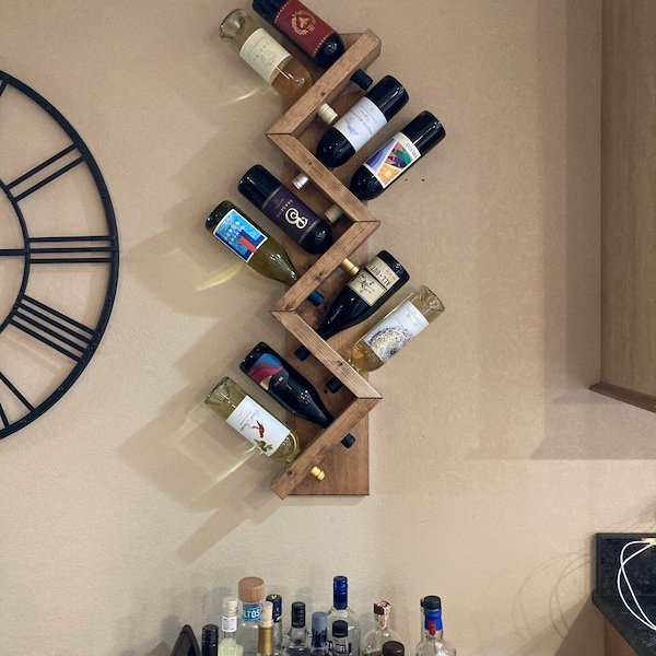 Zig Zag Wine Rack | the Ziggy Zag | Z Geometric Rustic Wood Wall ...