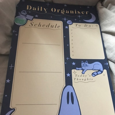 Blue Moth Weekly Calendar, A5 Notepad, Pastel Blue Witchcore ...