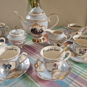 Beautiful Black Crow Teacup and Saucer Set, 8 Ounces, Food Safe and ...