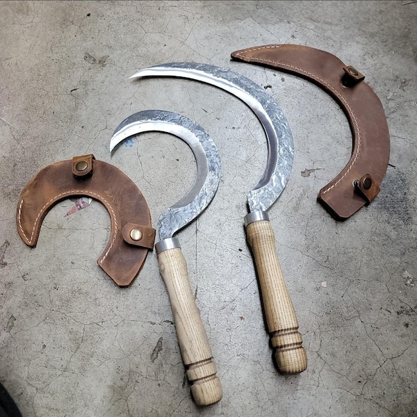 Curved Adze With Leather Case. Wood Carving Tool. Camping Axe ...