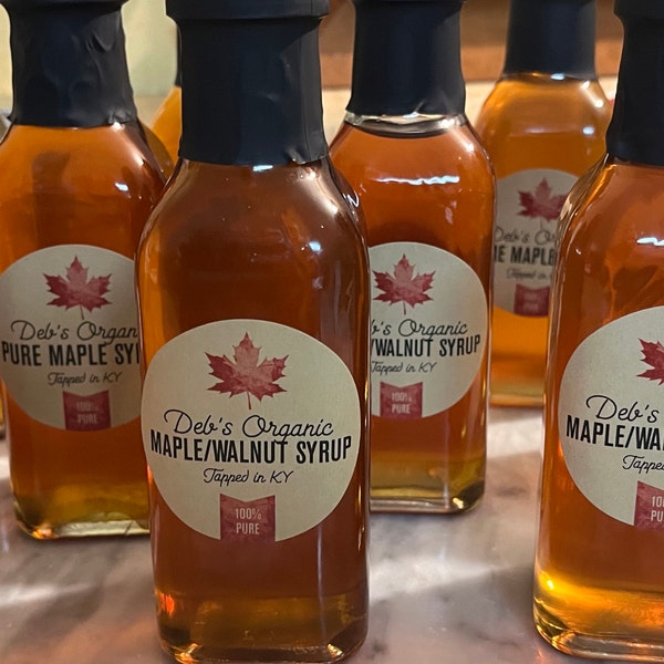 Custom Kraft Maple Syrup Leaf Labels, Customized Maple Syrup Bottle ...