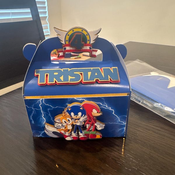 Sonic Gable Boxes Sonic the Hedgehog Sonic Party Boxes Sonic Party ...