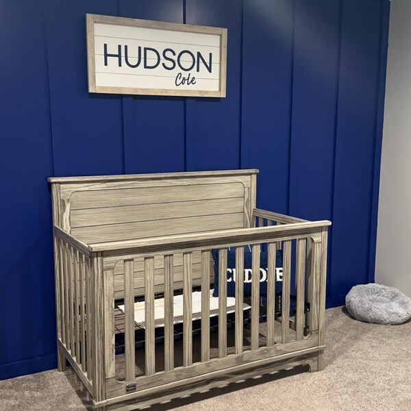 Wood Boy Crib Name Sign, Large Custom Baby Name Sign, Nursery Art Wall ...