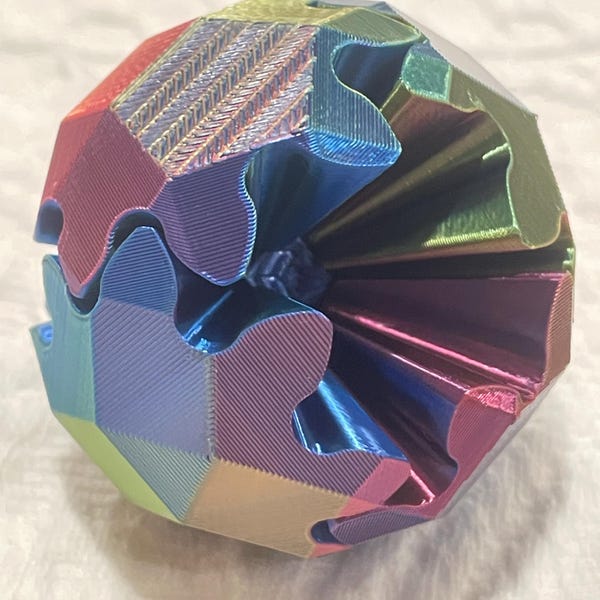 Icosahedron 3D Printed Model 20 Sided Polyhedron 4 Inch - Etsy
