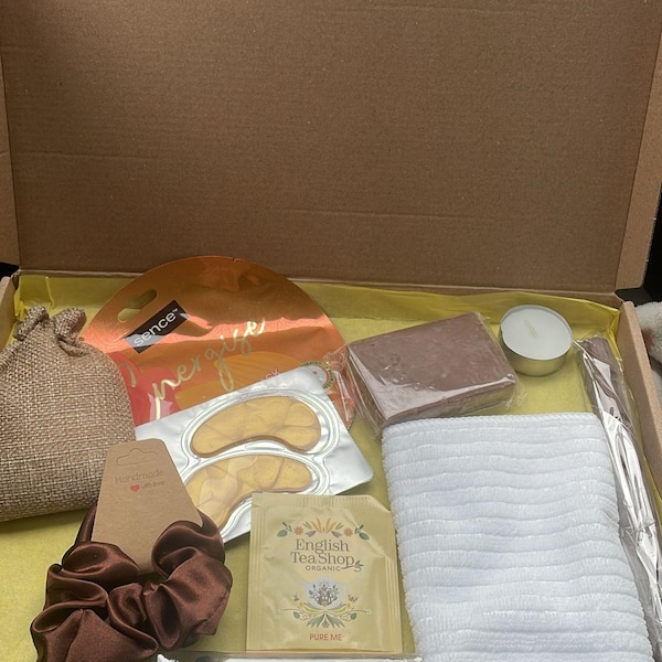 Large Wellness HAMPER Gift Box Pamper Spa Kit Unwind Relax De-stress ...