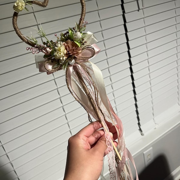 Flower Girl Wand Magic Wand Butterfly Wand Flower Wand Fairy Wand ...