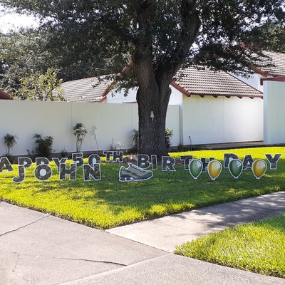 LARGE Personalized Happy Birthday Yard Sign Customized to Your Event ...