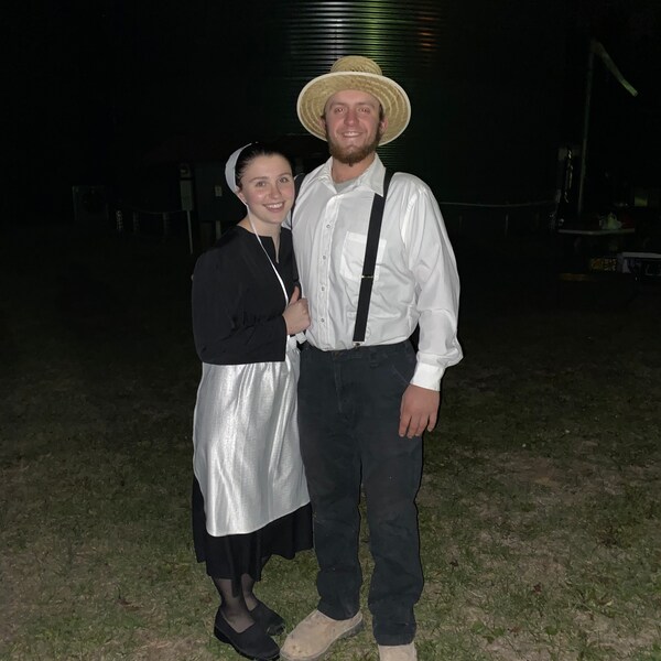 Amish Woman's Costume Basic Outfit Dress Apron Cap Covering Authentic ...