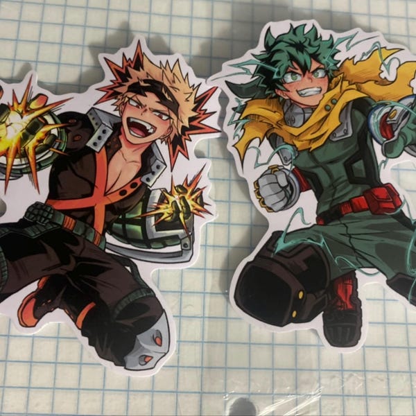 Anime Hero BKG and DK 4" Matte Vinyl Sticker | Anime & Manga Sticker ...