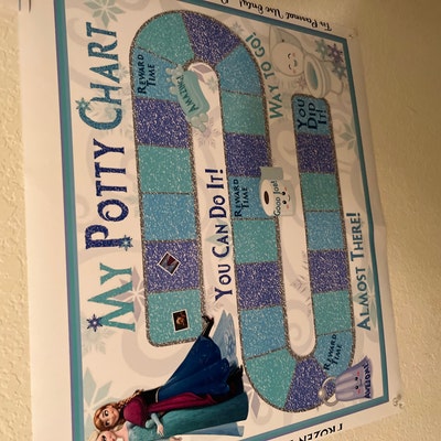 Frozen Potty Chart Toddler Potty Training Chart Anna Elsa Reward Chart ...