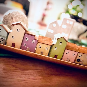 Miniature House Wooden Decoration, Wood Shelf Decor, Cute New Home Gift ...