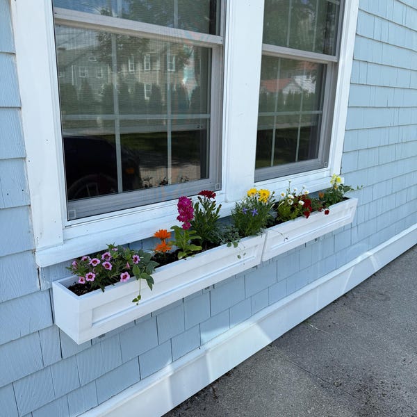 Cottage Style Cedar Window Box Planter for Flowers & Herbs ...