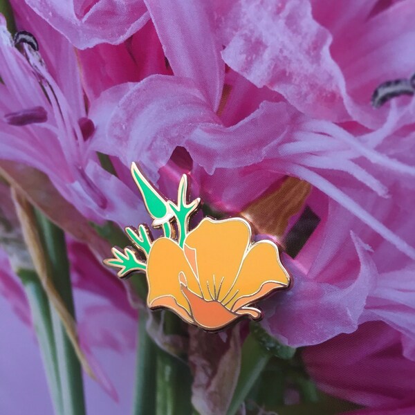Iris Enamel Pin - Etsy