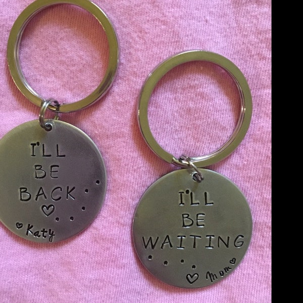 Set of 2,couples Key Chains,distance Keychains,deployment Keychain ...