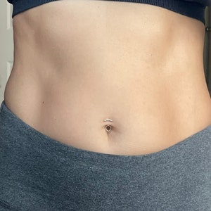 Simple Loop Belly Button Ring Minimal Body Jewelry Piercings | Etsy