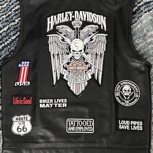 WINGS REAPER Large Back Patch for Custom Biker Vest - Etsy