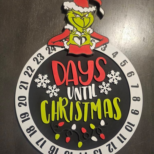 Christmas Cartoon Countdown Svg, Christmas Countdown Svg, Countdown ...