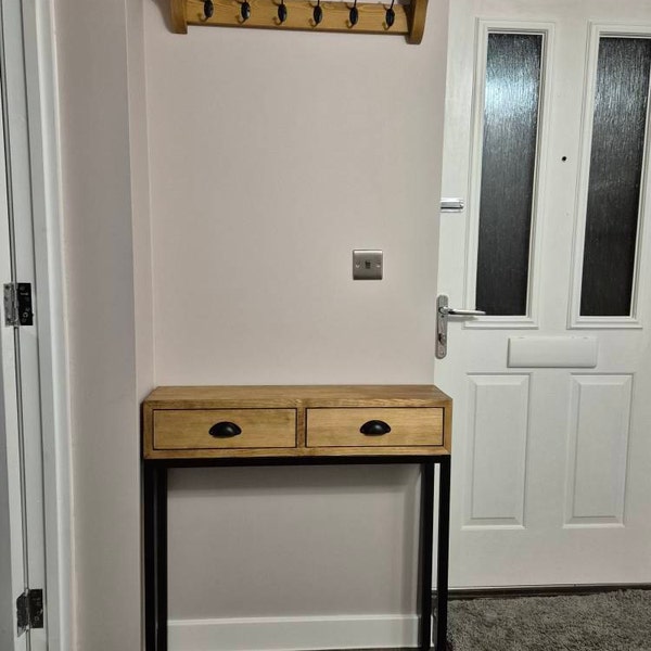 Slim Console Table With Drawers - Radiator Shelf Depth 20cm - Modern ...