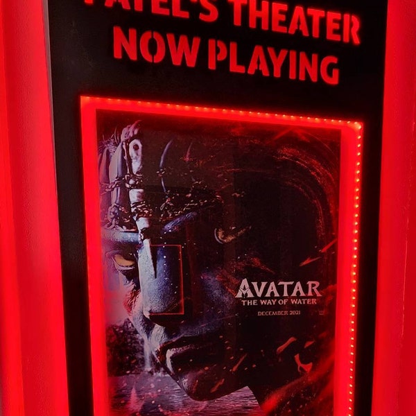 Movie Poster Neon Sign, Movie Poster Neon Light, Movie Poster Light Box ...