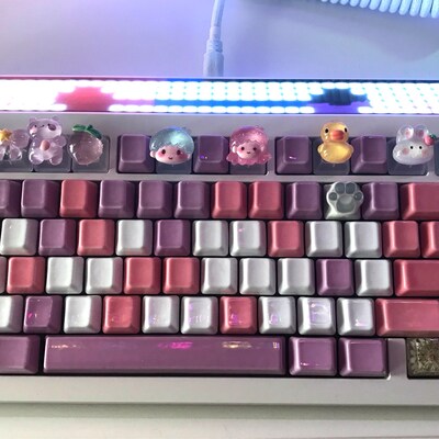 Pig Keycap Kawaii Mechanical Keyboard Clear Pink Piggy Heart - Etsy