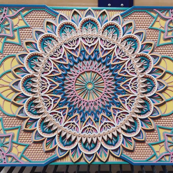 Multilayer Mandala SVG Dxf, 3D SVG Mandala, Cricut Mandala Svg, Laser ...