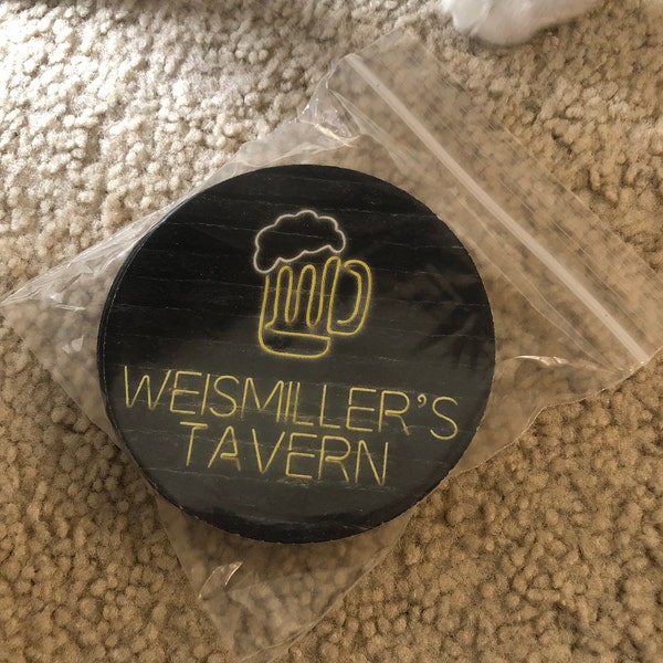 Personalized Neon Bar Sign Coasters - Etsy